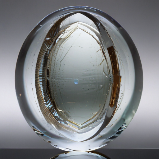 Intricate Glass Orb Showcasing Stunning Internal Patterns and Reflections