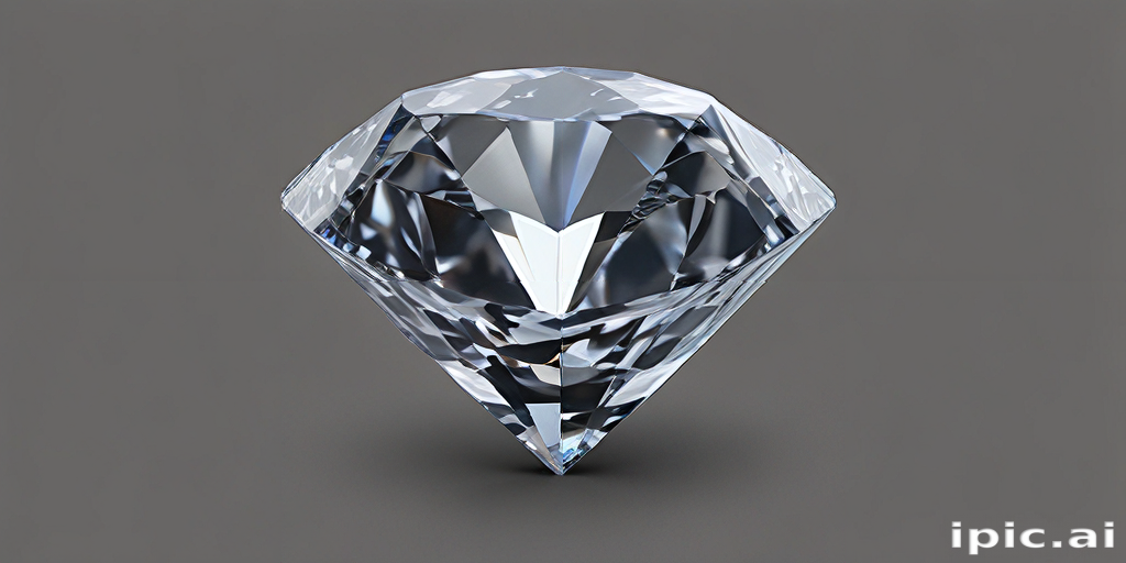 A Stunningly Crafted Diamond Gemstone Sparkling with Radiant Brilliance ...