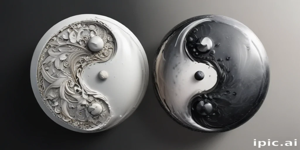 Intricate Yin and Yang Design Representing Balance and Harmony in Life