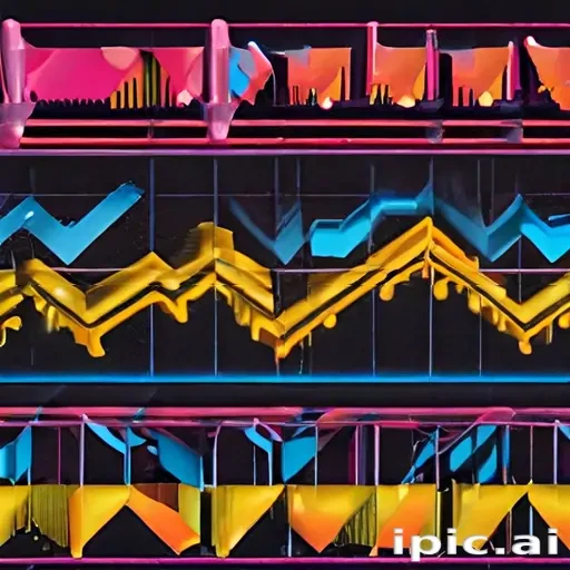Colorful Abstract Visualization of Data Trends and Patterns in Graphs