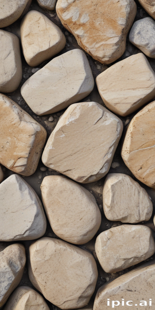 An Aesthetic Arrangement of Smooth, Light-Colored Stones on a Surface