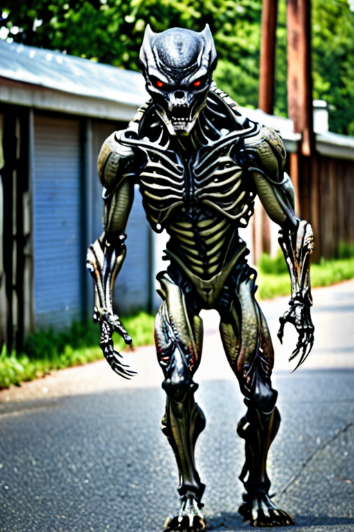 Alien werewolf zombie hybrid like terminator
