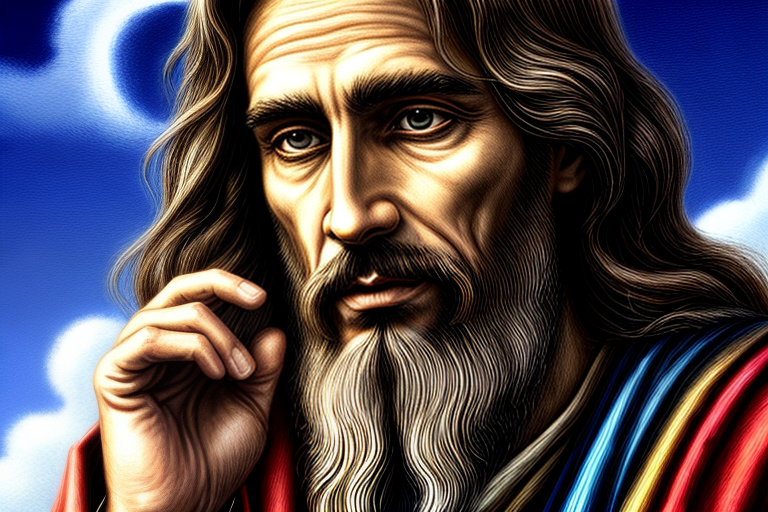 God's prophet Jesus walks on clouds