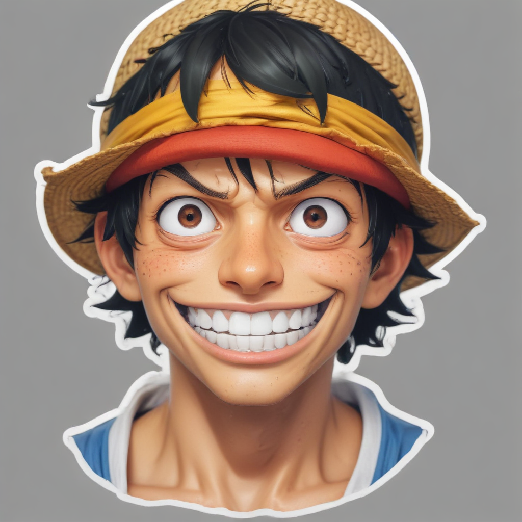 luffy sticker no background