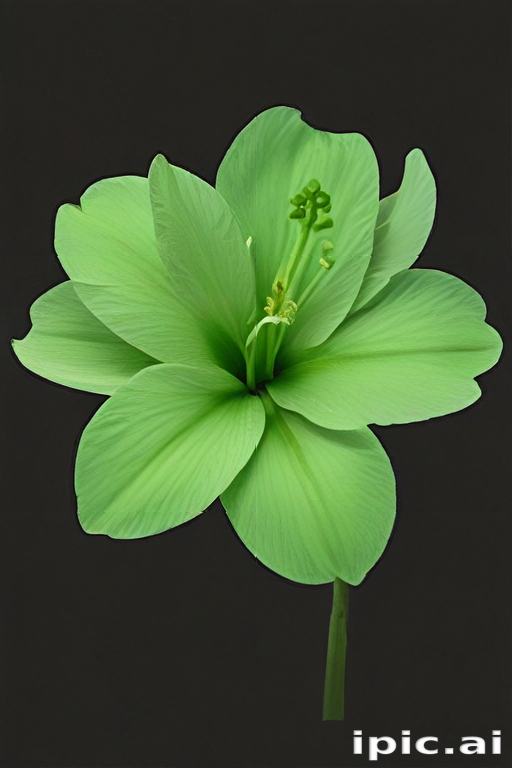 A Beautifully Unique Green Flower with Delicate Petals and Intricate ...