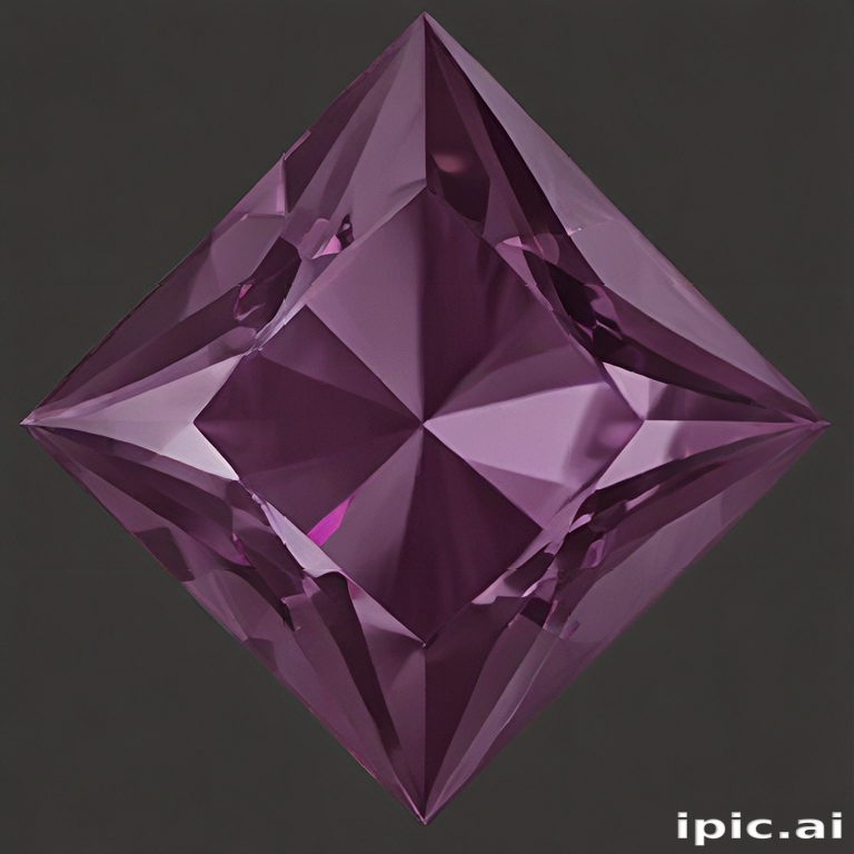 Radiant Purple Gemstone Sparkling Elegantly Against a Dark Background