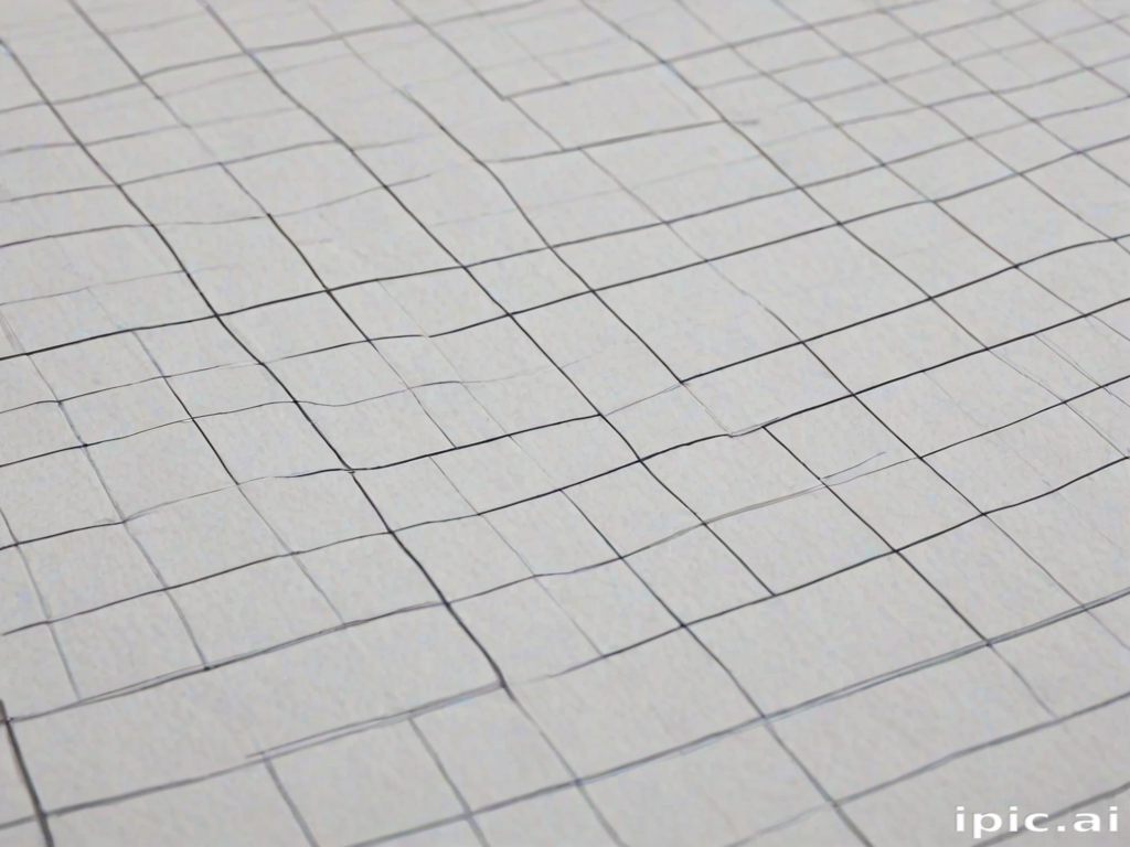 A Detailed Close-Up of Intricate Grid Patterns on Textured Surface.