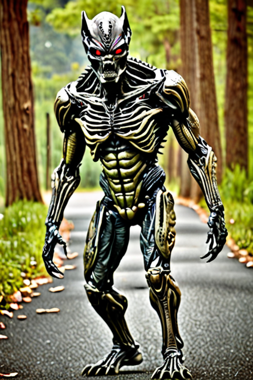 Alien werewolf zombie hybrid like terminator