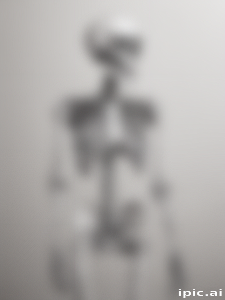 A Blurred Representation of a Human Skeleton Displayed Against a ...