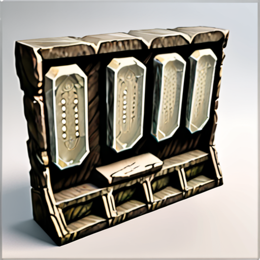 The stone with seven empty slots.