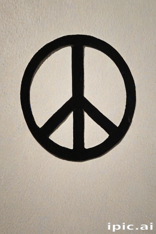 Symbol of Unity and Harmony: The Classic Peace Sign on Wall