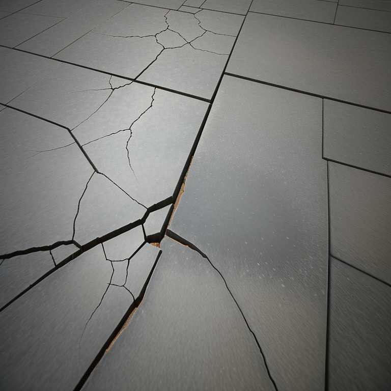 Cracked Surface of Concrete Tiles Highlighting Signs of Deterioration ...