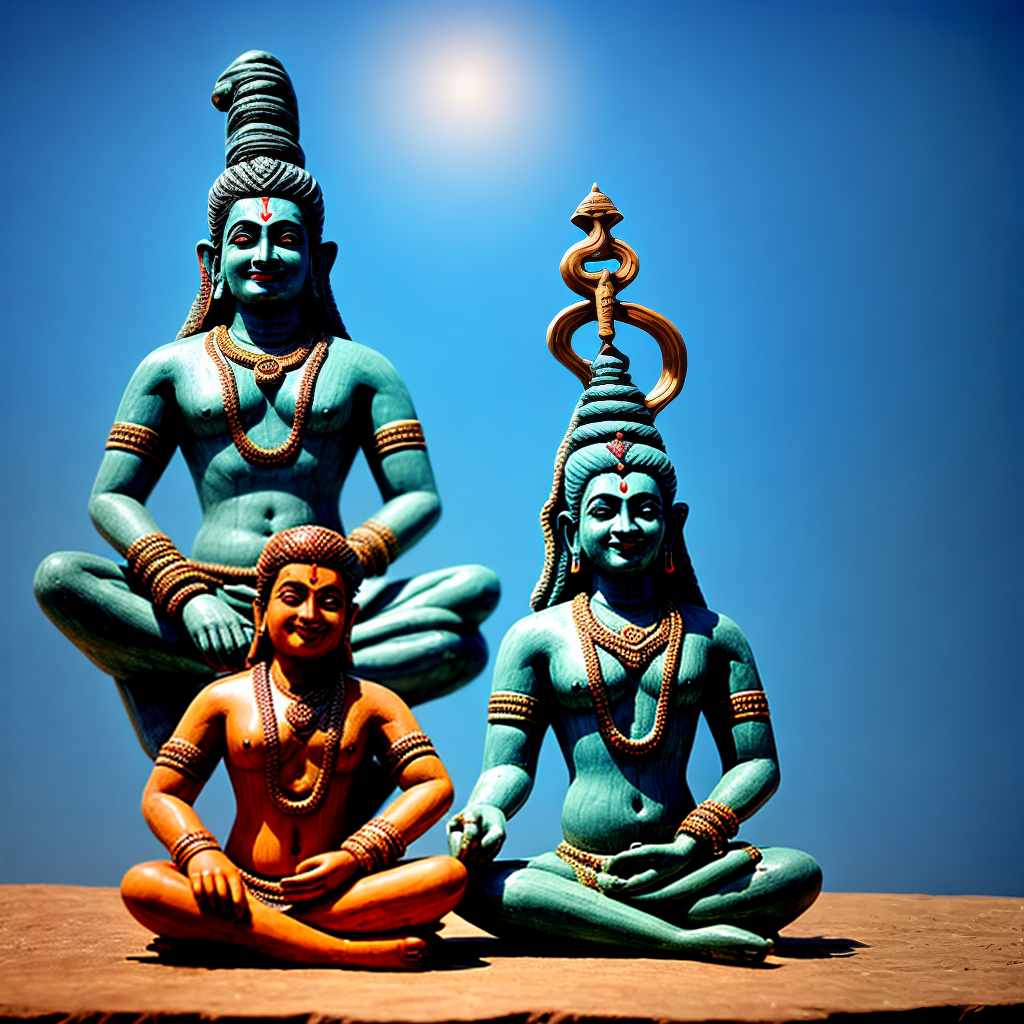 Mahadev Shiv sitting with Nanadi