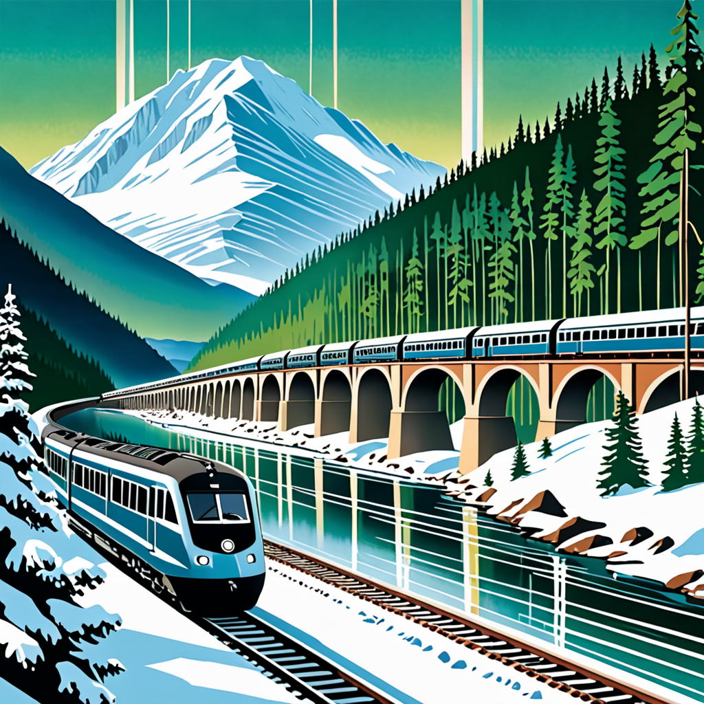 art deco streamline railway corporation poster modern highspeed train ...
