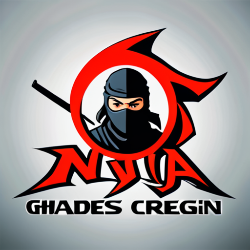 create a logo design of ninja with name goninja