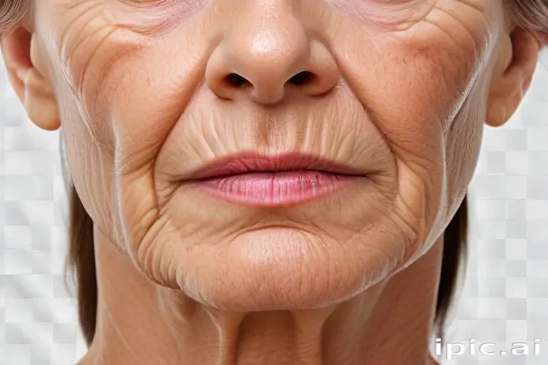 Close-Up Portrait of an Elderly Woman Highlighting Unique Facial ...