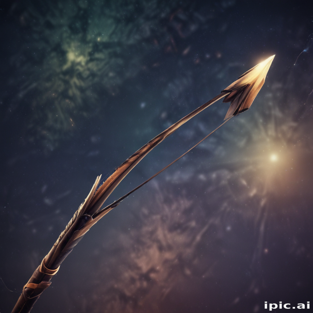 A Glimmering Arrow Ready to Soar Through the Night Sky