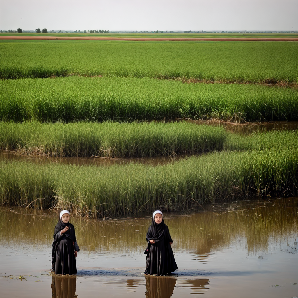 An Iraqi rural girl in the marshes