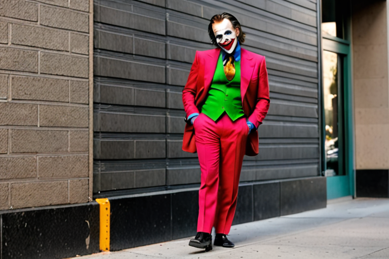 Gavin Newsom as The Joker laughing hysterically full body head to feet ...