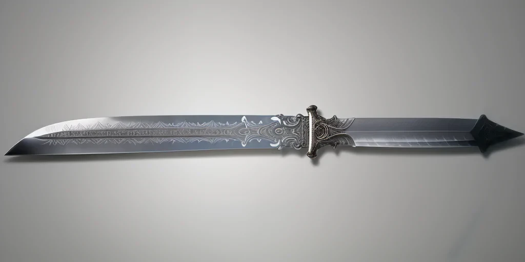 Intricately Designed Sword with Elegant Engravings and a Gleaming Blade