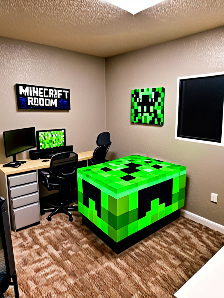 Minecraft gamer room