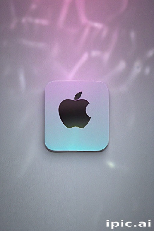 Modern Apple Logo Illuminated Against a Soft Colorful Background Display