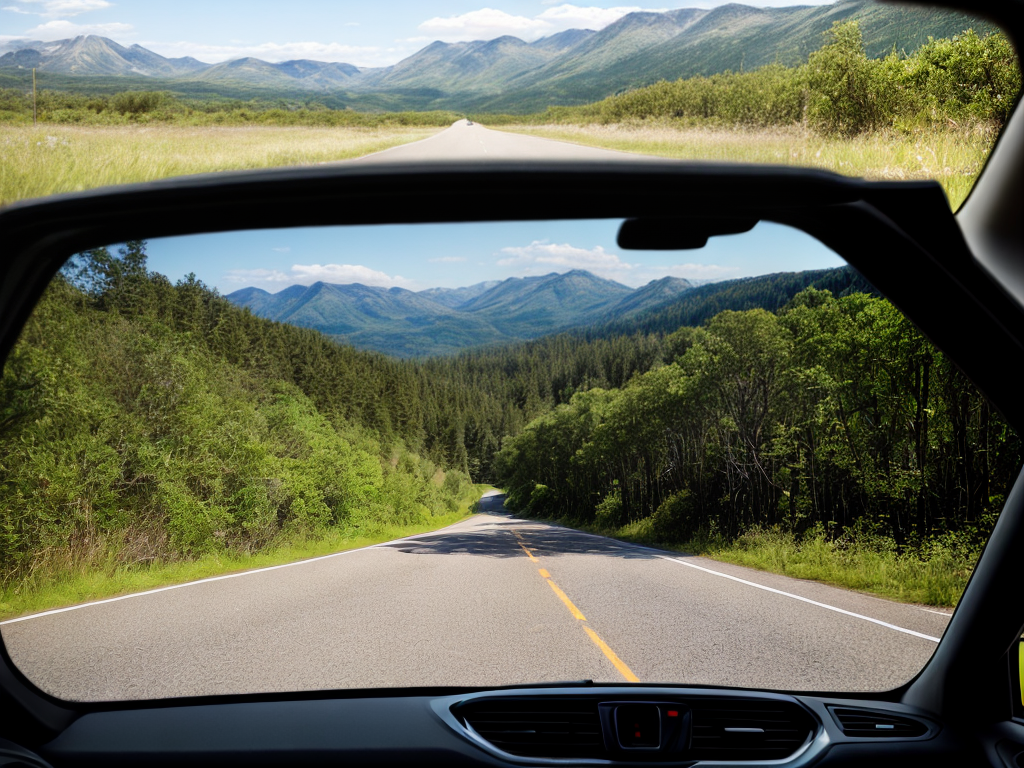 looking out rearview mirror