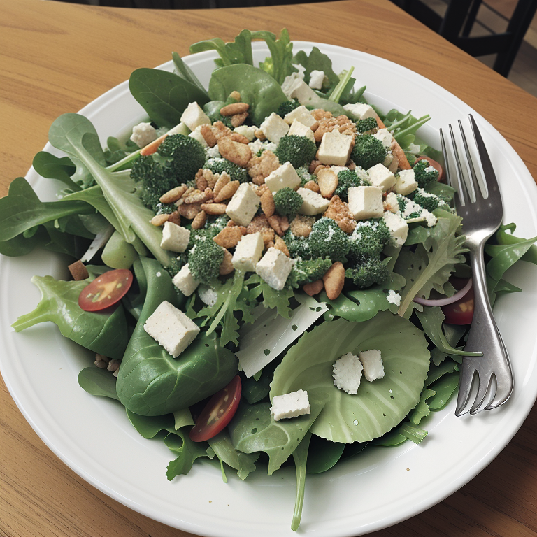 A Fresh and Colorful Salad Loaded with Greens, Toppings, and Flavorful ...