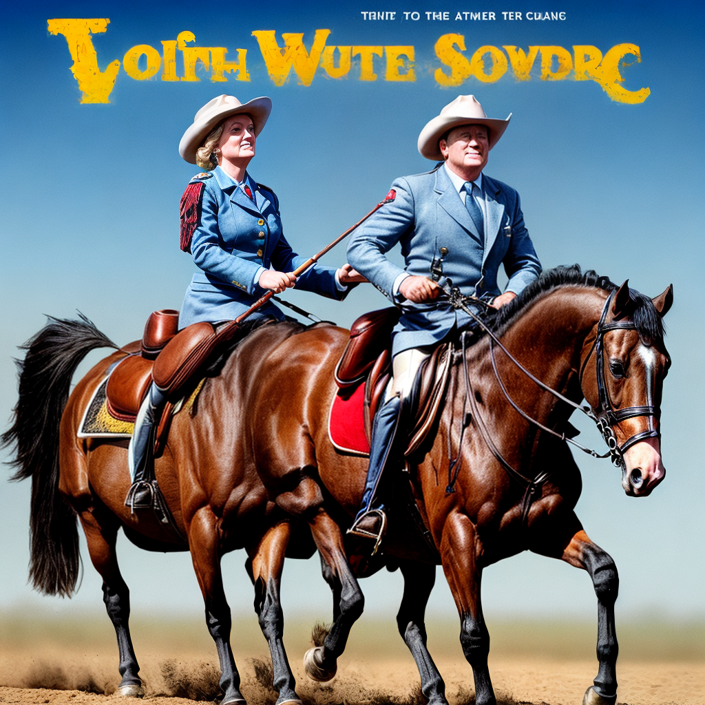 Liz Truss in John Wayne movie poster