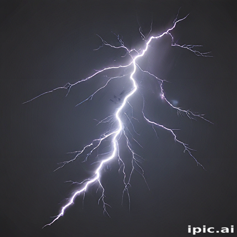 A Dramatic Display of Nature's Power: A Striking Bolt of Lightning