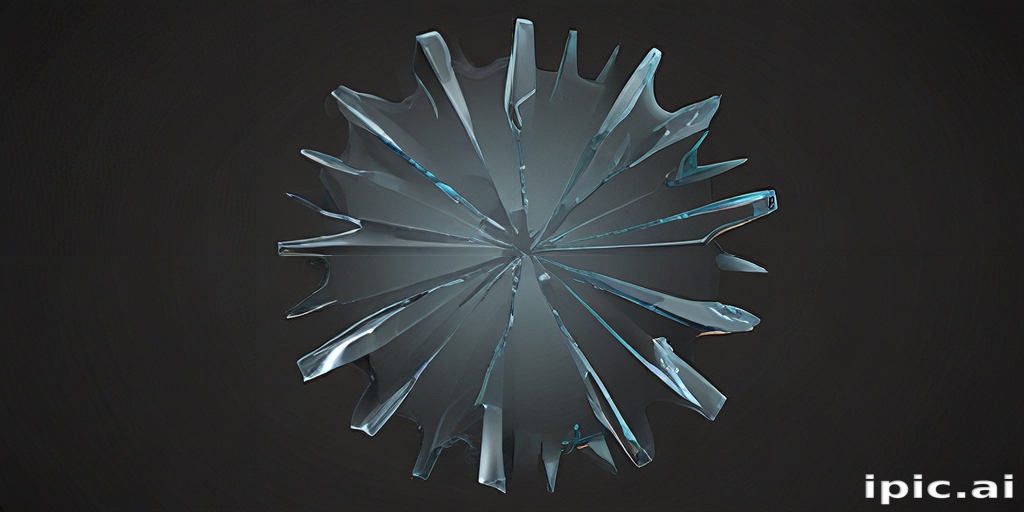 Intricate Design of a Shattered Glass Sphere Radiating Sharp Edges