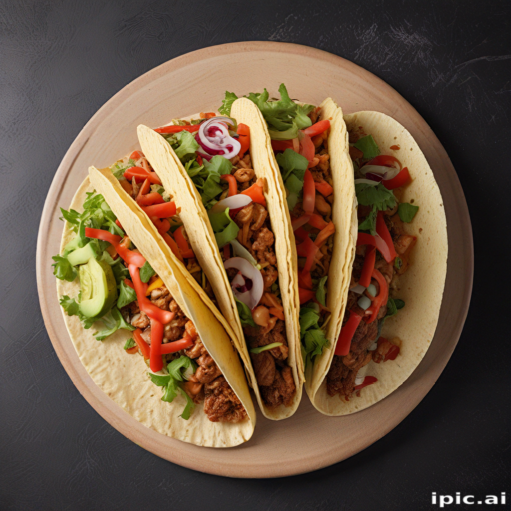 Deliciously Loaded Tacos with Fresh Vegetables and Flavorful Meat Filling