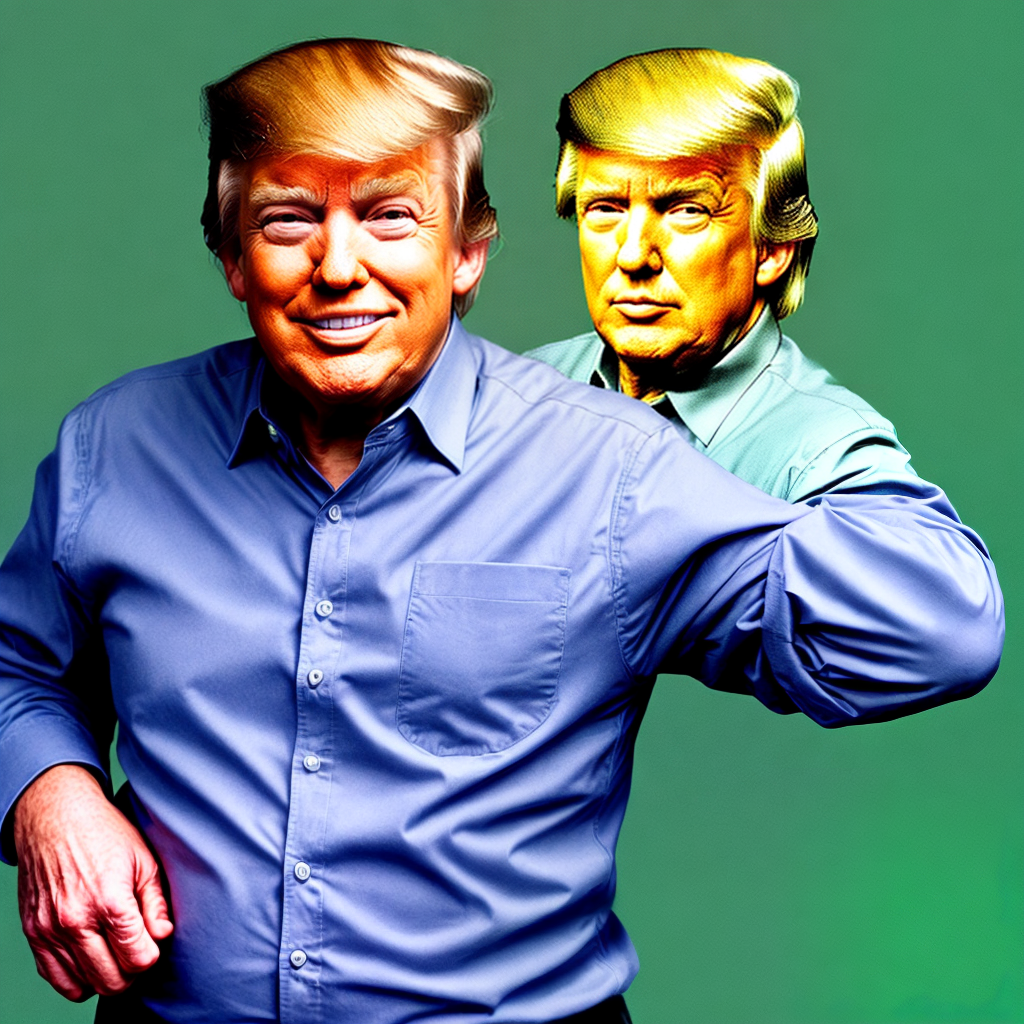 portrait of funny donald trump