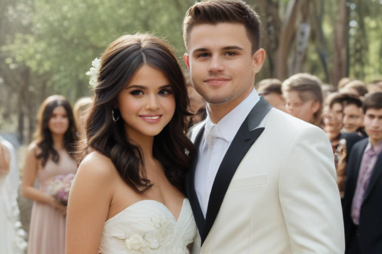 Joyful Couple Celebrating Their Love on a Beautiful Wedding Day