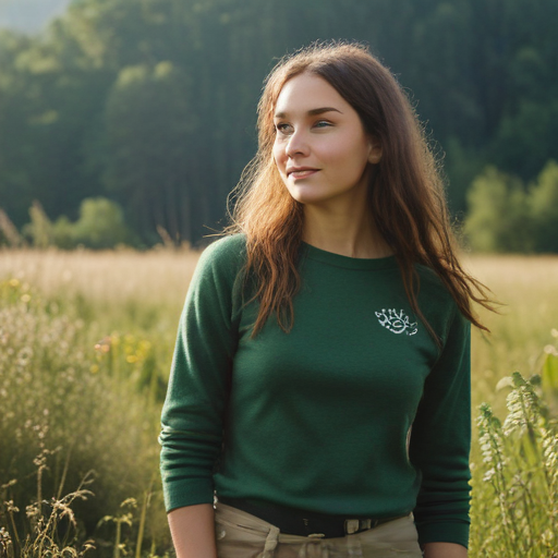 girl in nature, sustainable advertisement