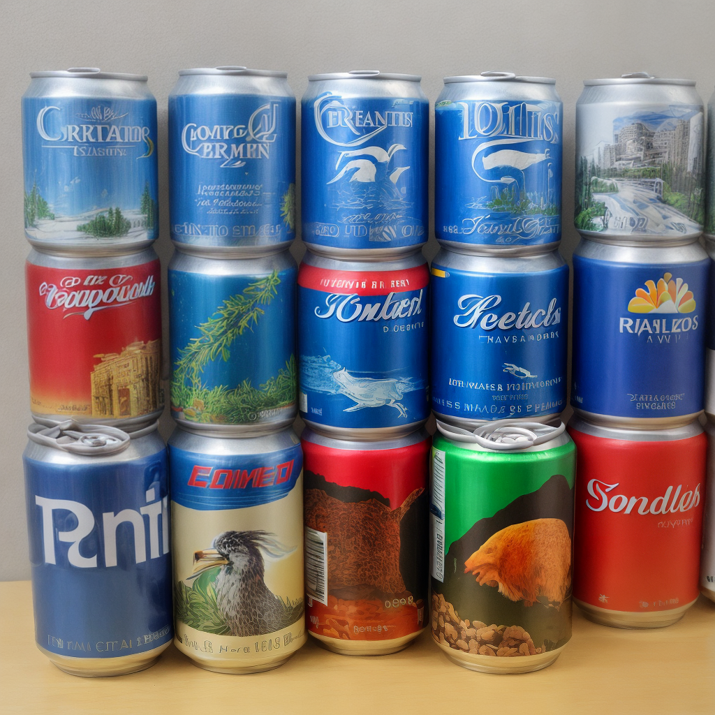 several cans turning themselves out