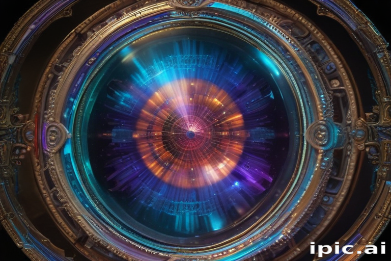 A Vibrant Cosmic Portal Displaying a Mesmerizing Array of Colors
