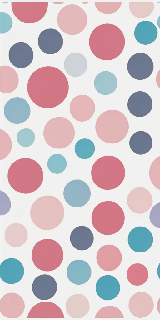 Colorful Polka Dots Pattern on a Bright White Background Design