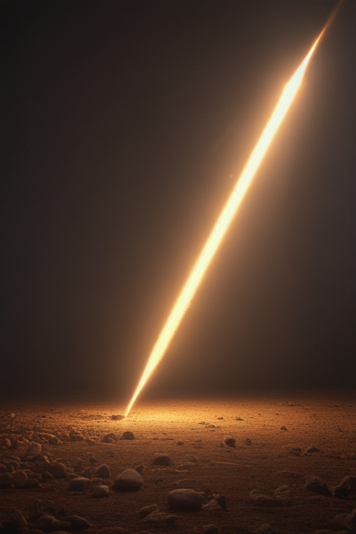 Brilliant Beam of Light Piercing Through Darkness and Illuminating the ...