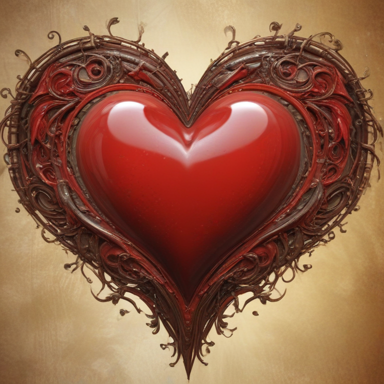 A Beautifully Intricate Heart Design Symbolizing Love and Passionful ...