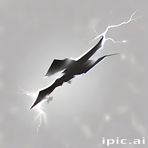 Dynamic Abstract Art Featuring a Lightning Bolt Cutting Through a ...