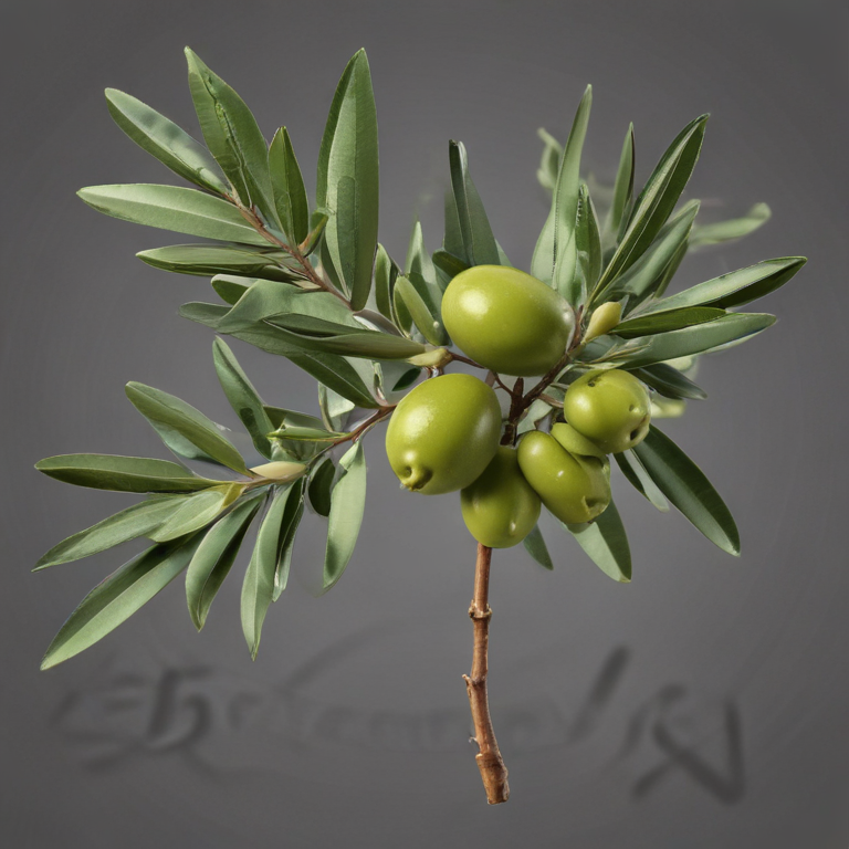 A Beautiful Olive Branch with Lush Green Olives and Leaves Displayed ...