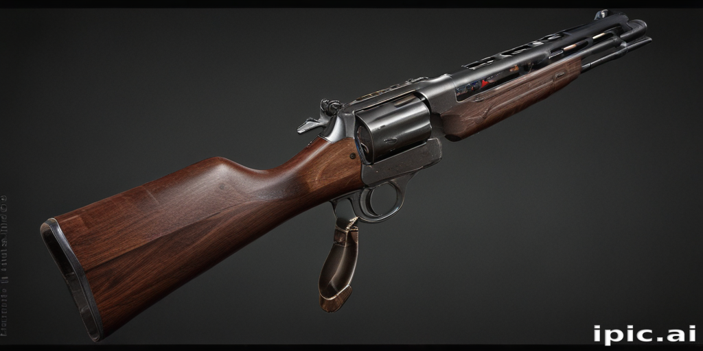 A Detailed Close-Up of a Classic Wooden Stock Hunting Rifle Design