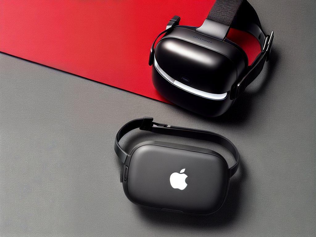 An Apple VR headset with sparkles and a tag that reads 'Revolutionary'