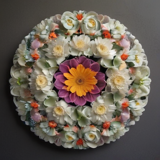 A Vibrant Floral Mandala Showcasing Nature's Beauty in Full Bloom