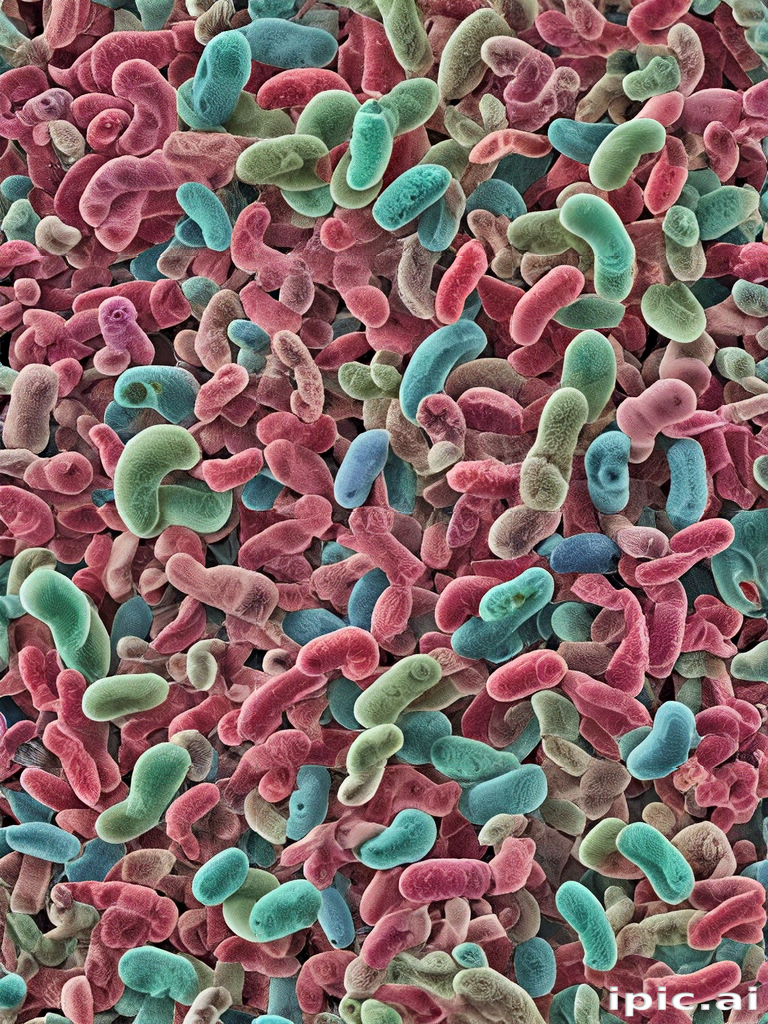 Colorful Microbial Life: A Close-Up View of Diverse Bacteria Under ...