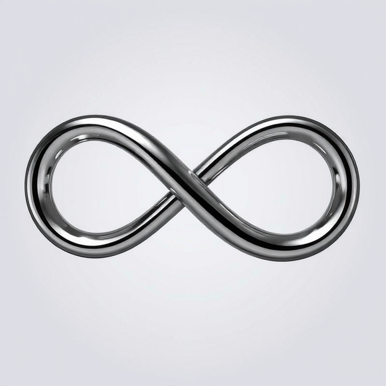Elegant and Modern Metallic Infinity Symbol Representing Endless ...