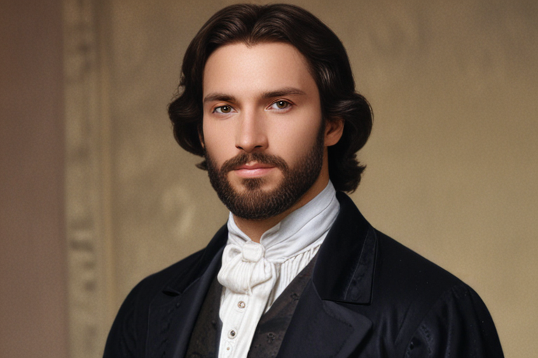 French tudor era prince, dark hair, brown eyes, prominent nose, trimmed ...