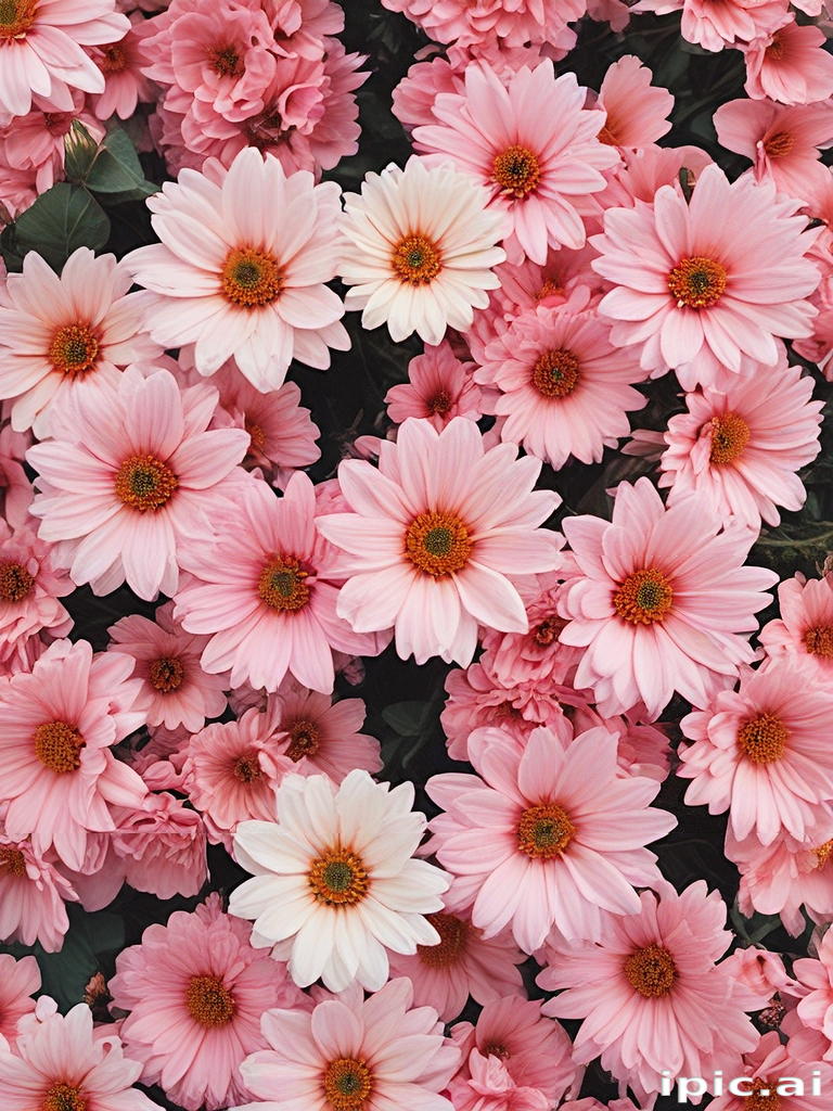 A Beautiful Array of Pink Flowers in Full Bloom Displaying Nature's ...