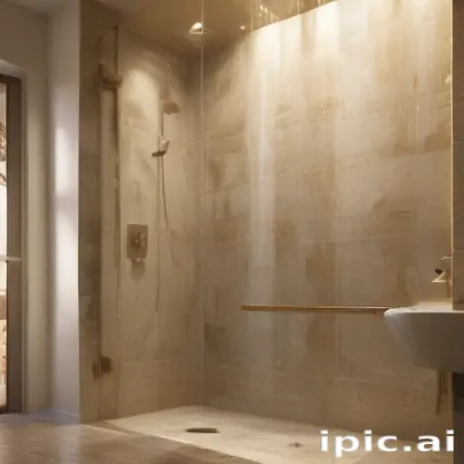 Modern Minimalist Shower Space with Elegant Stone Walls and Natural Light